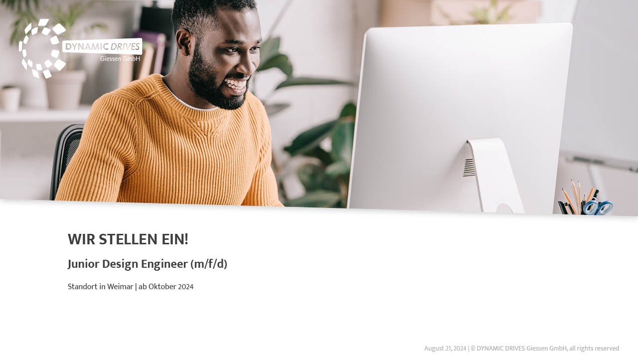 Junior Design Engineer (m/f/d) - Dynamic Drives Giessen GmbH